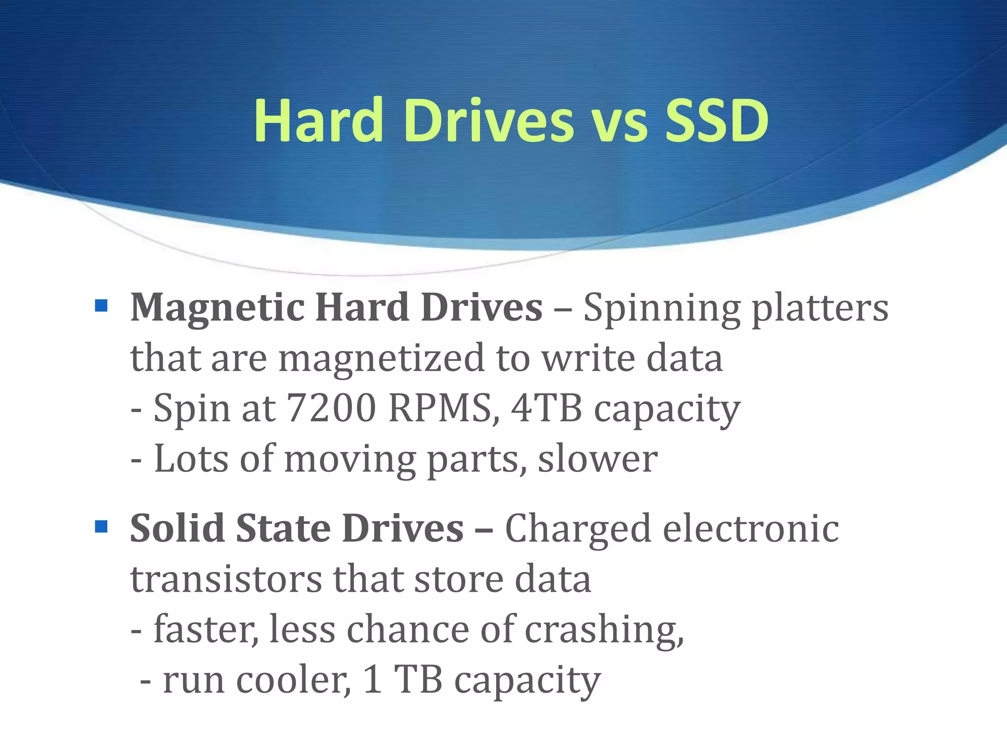 CSC103 Processing, Memory & Storage | PPT