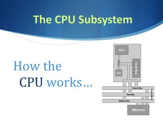 CSC103 Processing, Memory & Storage | PPT