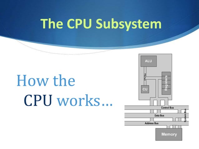 CSC103 Processing, Memory & Storage | PPT