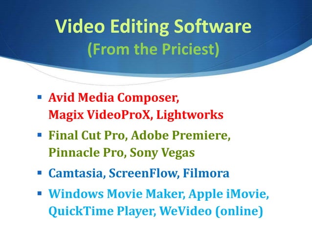 csc103 video editing overview | PPT
