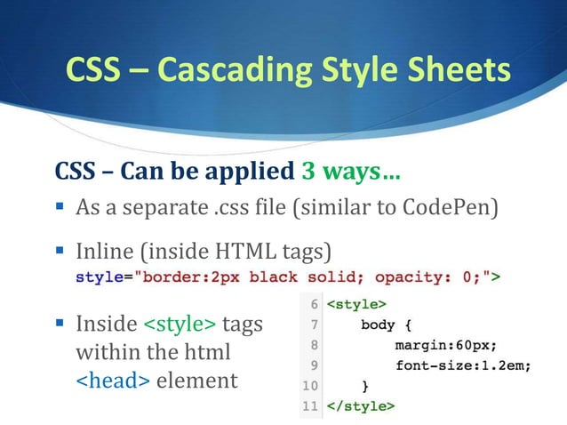 CSC103 Web Technologies: HTML, CSS, JS | PPT