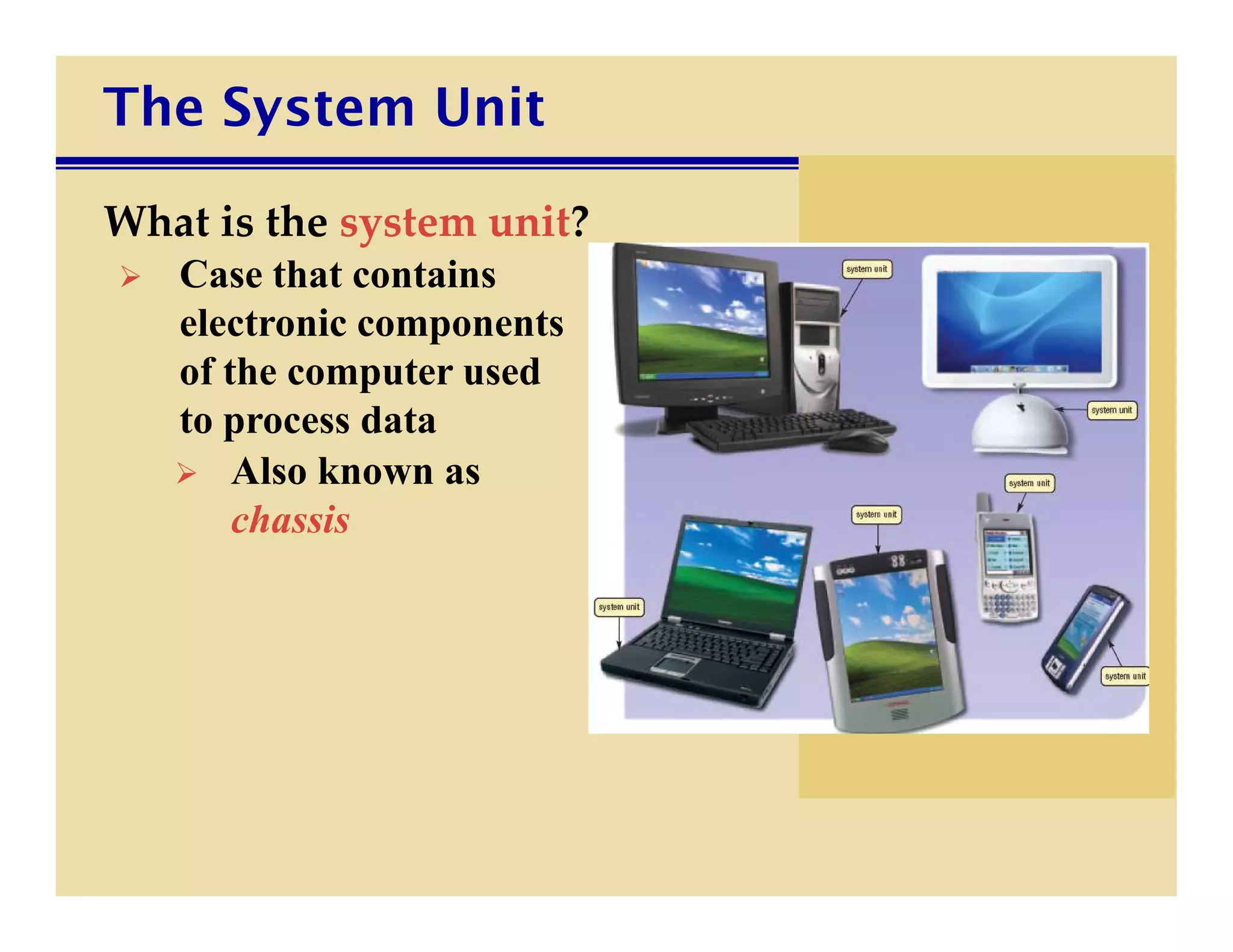 CSC1100 - Chapter02 - Components of the System Unit | PPT