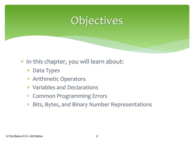 Csc1100 lecture02 ch02-datatype_declaration | PPT