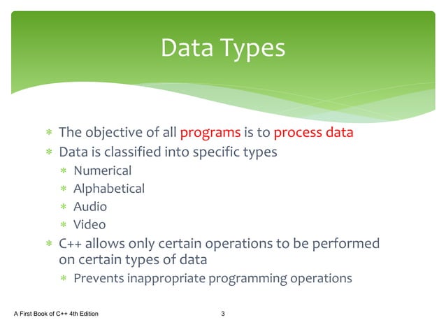 Csc1100 lecture02 ch02-datatype_declaration | PPT