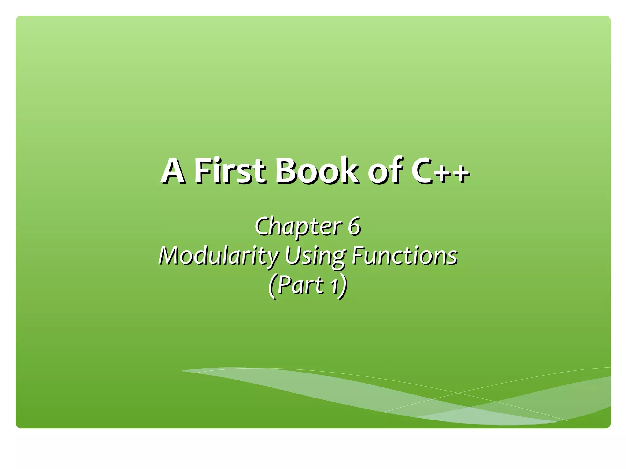 Csc1100 lecture06 ch06_pt1 | PPT