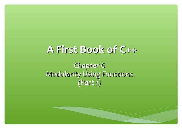 Csc1100 lecture06 ch06_pt1 | PPT