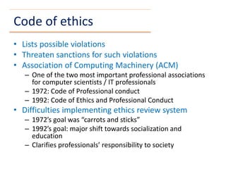 Professional Ethics and Codes of Conduct | PPT