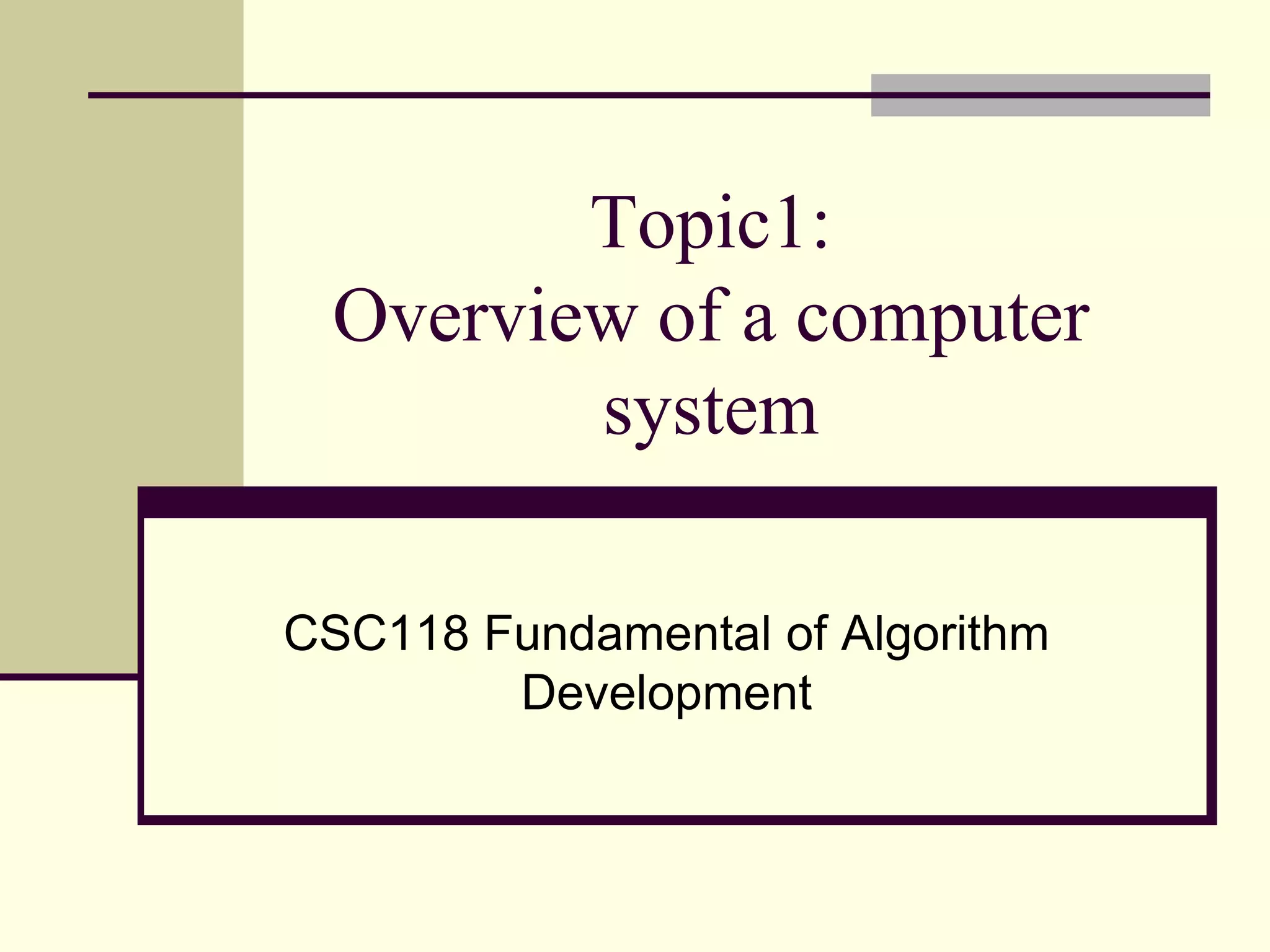Chapter 1 CSC118 | PPT