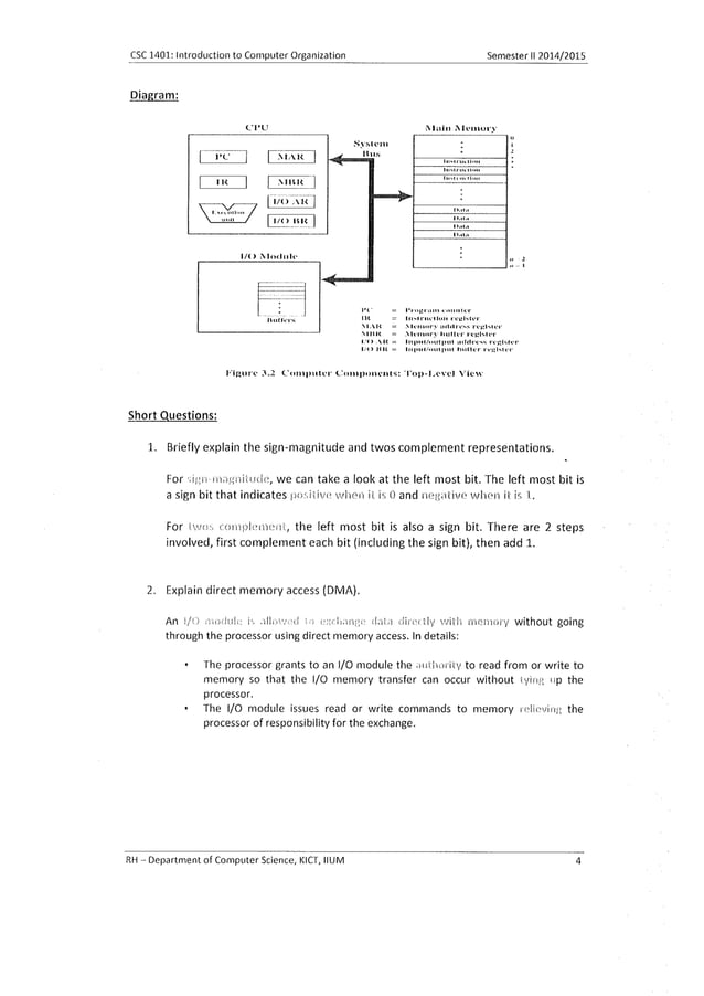 Csc1401 q1 - sect3 - answers scheme | PDF