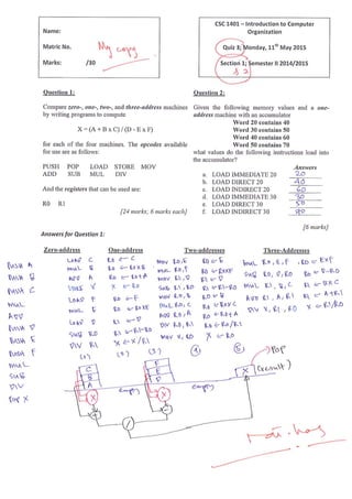 Csc1401 q3 - answers scheme | PDF