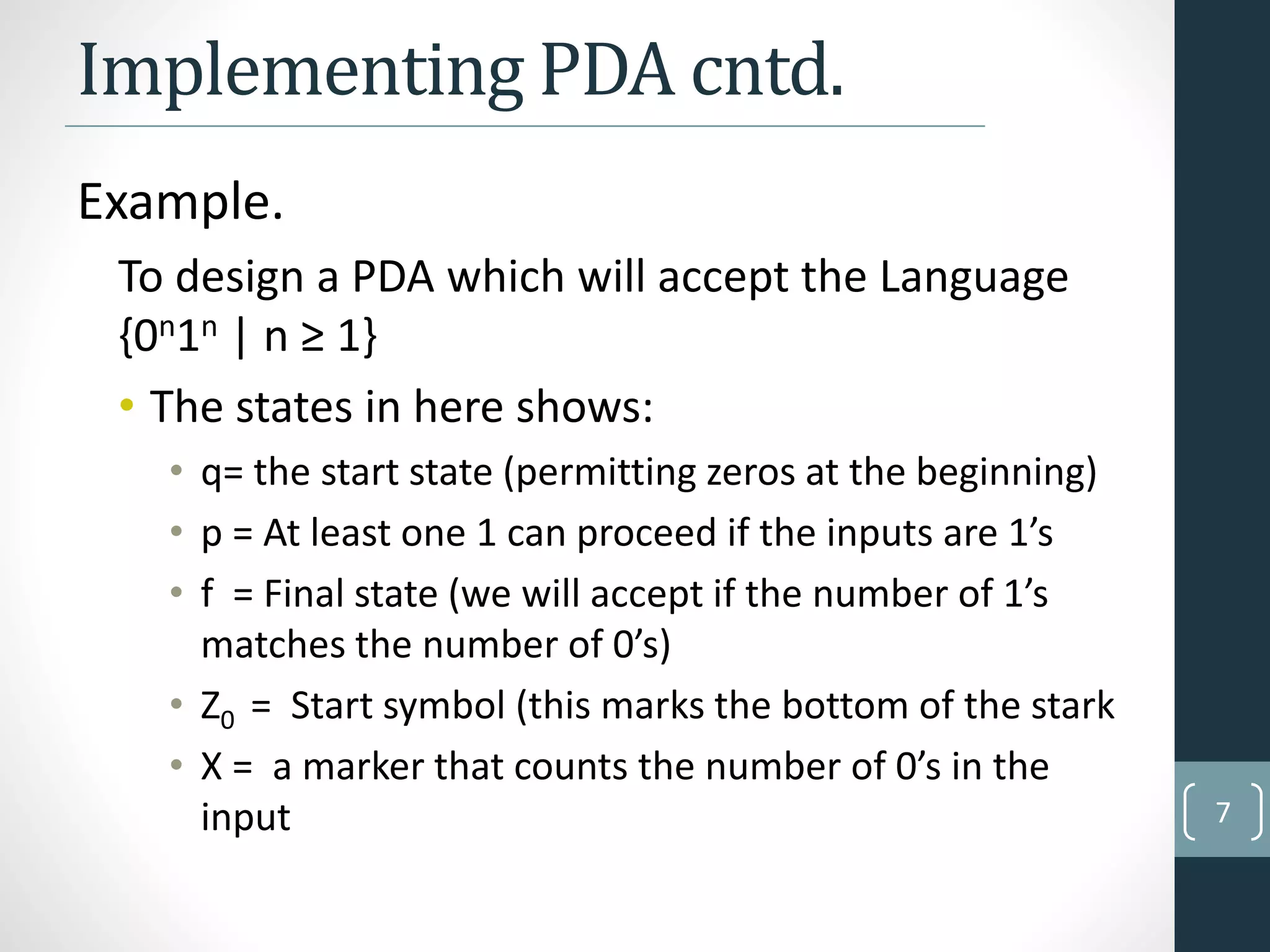 push down automata | PPTX