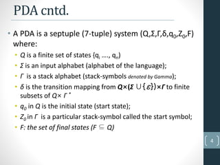 push down automata | PPTX