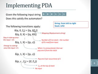 push down automata | PPTX