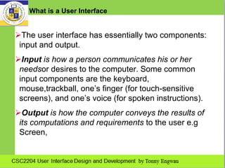 User Interface Design_Csc2204_lecture 1_-_introduction | PDF