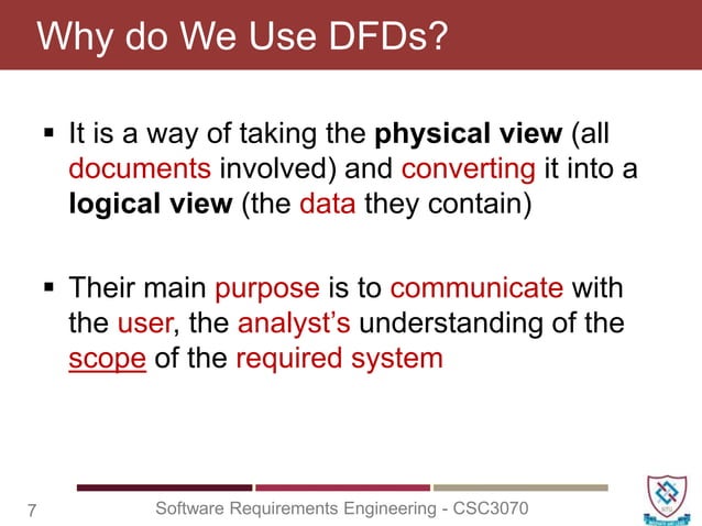 CSC3070 - Lecture 19 (Data Flow Diagram - I).pptx | Databases | Computer Software and Applications