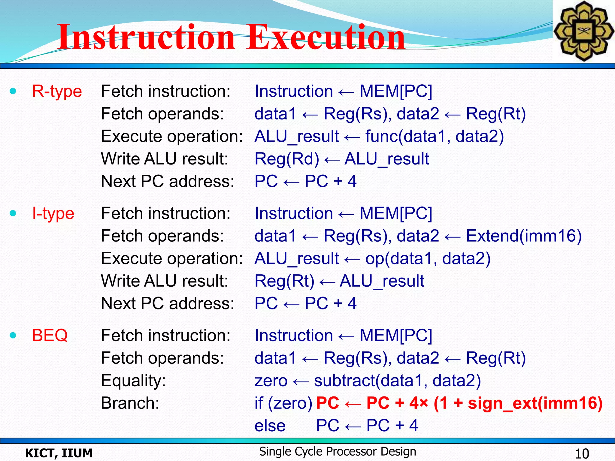 Single Cycle Processing | PPT
