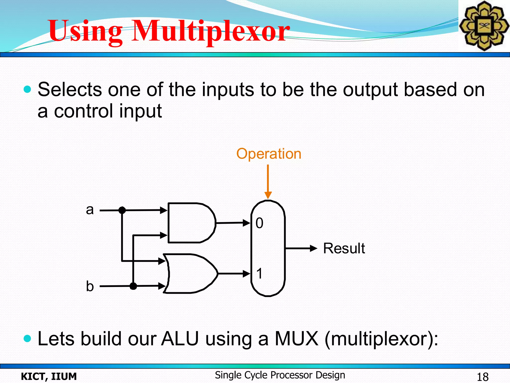 Single Cycle Processing | PPTX