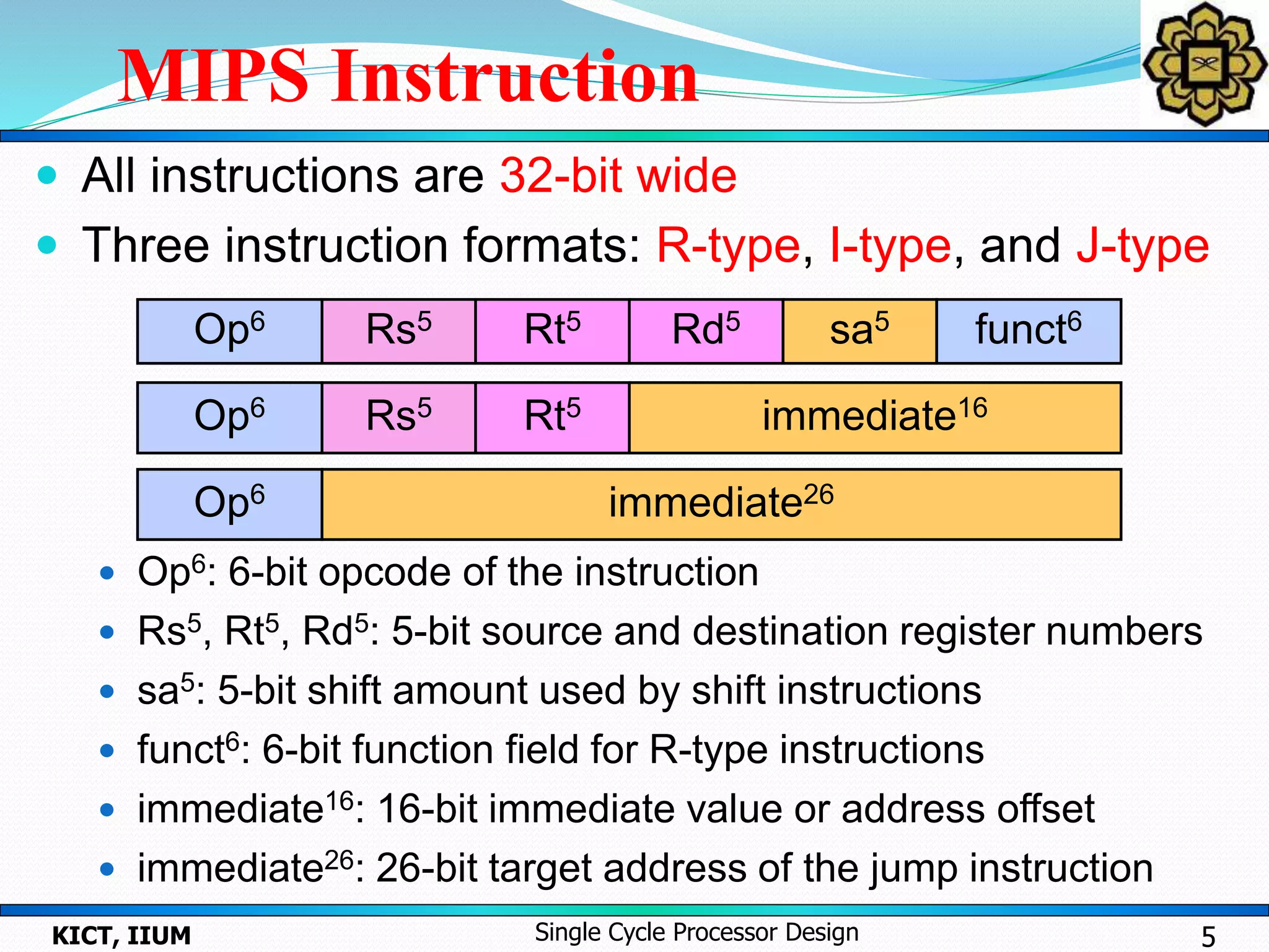 Single Cycle Processing | PPTX
