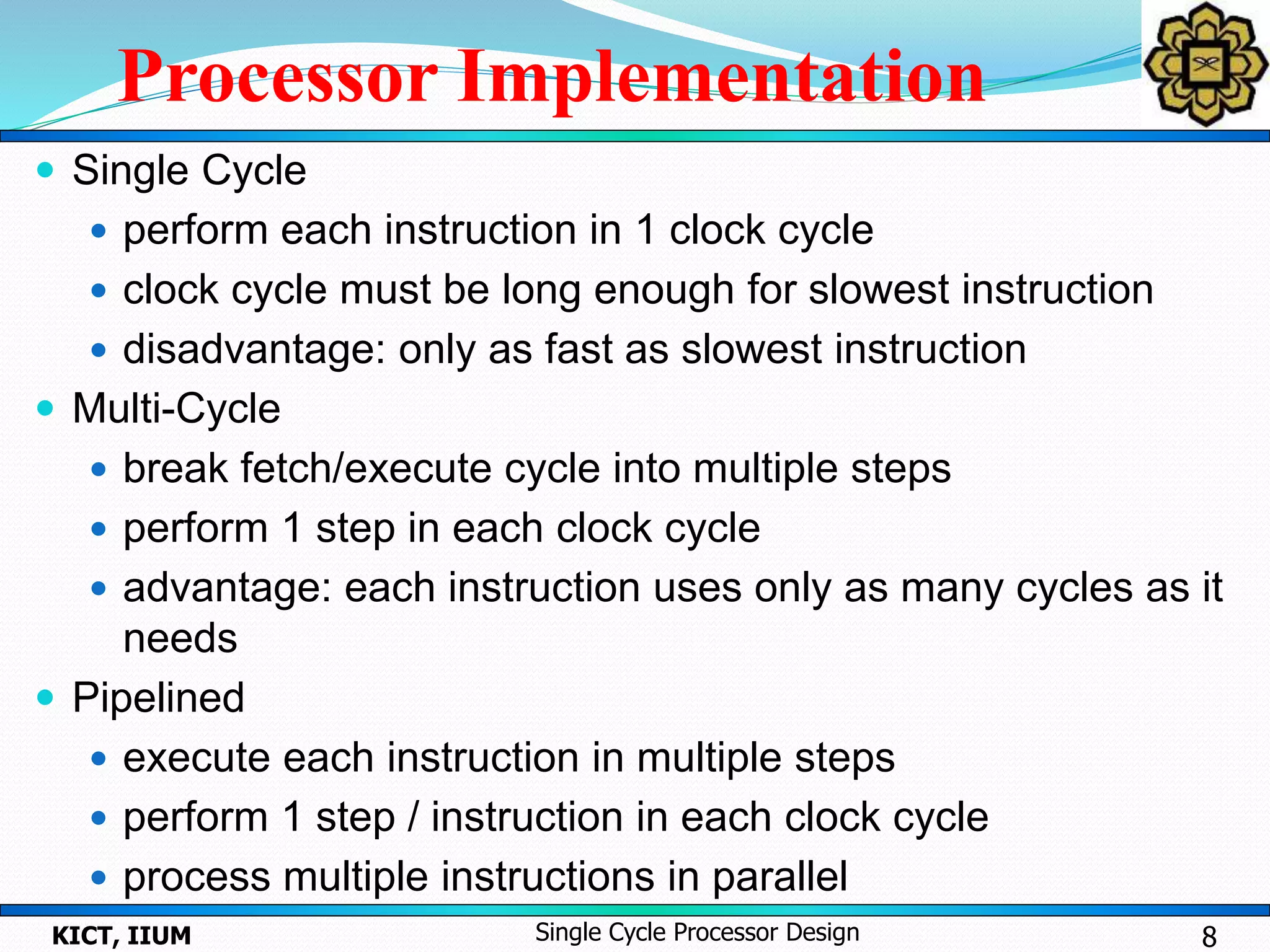 Single Cycle Processing | PPT