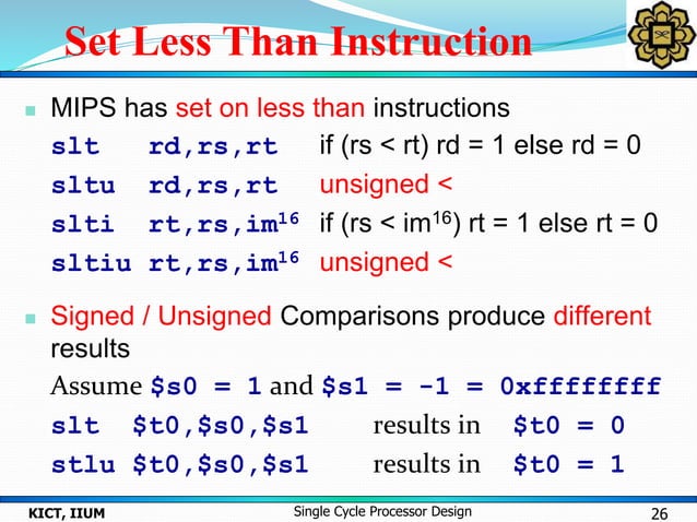 Single Cycle Processing | PPT