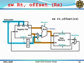 Single Cycle Processing | PPTX