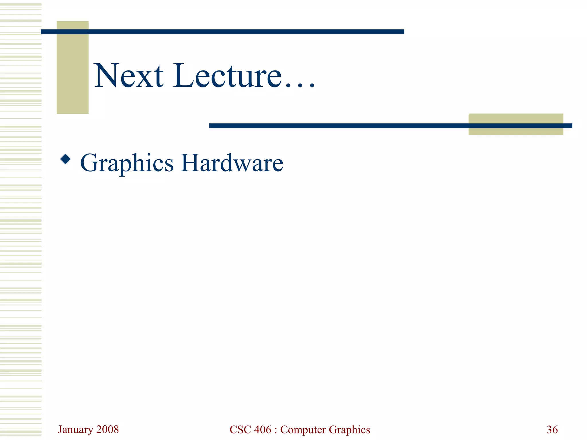 Lecture1 Introduction To Computer Graphicscomputer Graphics Tutorials Ppt 2556