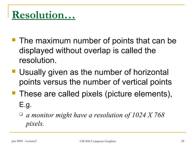lecture2 computer graphics graphics hardware(Computer graphics tutorials) | PPT | Chemistry ...