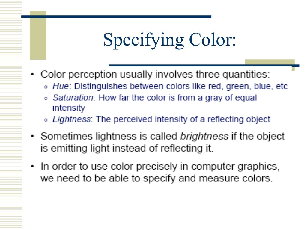 lecture3 color representation in computer graphics(Computer graphics lecture3 color representation in computer graphics(Computer graphics