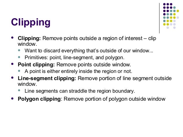 Lecture8 Introduction To Clipping In Computer Graphicscomputer Graph