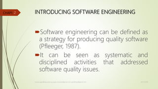 CSC426 - Software Engineering Lecture Note | PPT