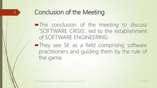 CSC426 - Software Engineering Lecture Note | PPT
