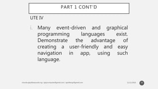 CSC426 - Software Engineering Lecture Note Cont'd | PPTX | Computer Software and Applications ...
