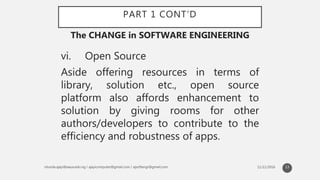 CSC426 - Software Engineering Lecture Note Cont'd | PPTX | Computer Software and Applications ...