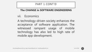 CSC426 - Software Engineering Lecture Note Cont'd | PPTX | Computer Software and Applications ...