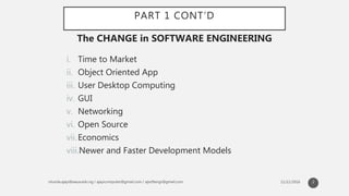 CSC426 - Software Engineering Lecture Note Cont'd | PPTX | Computer Software and Applications ...