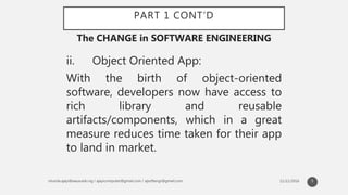 CSC426 - Software Engineering Lecture Note Cont'd | PPTX | Computer Software and Applications ...