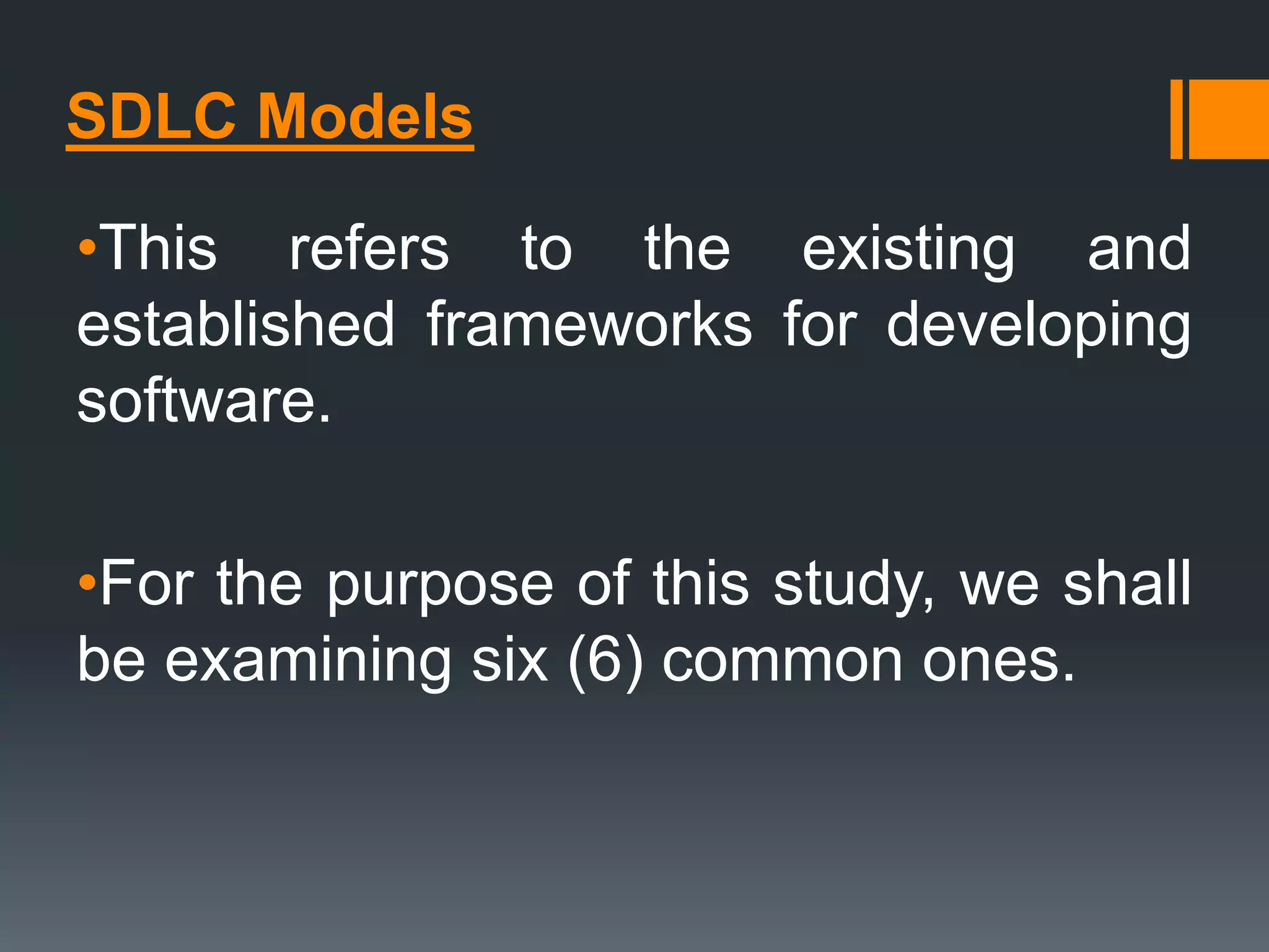 CSC426 - SDLC Models | PPTX