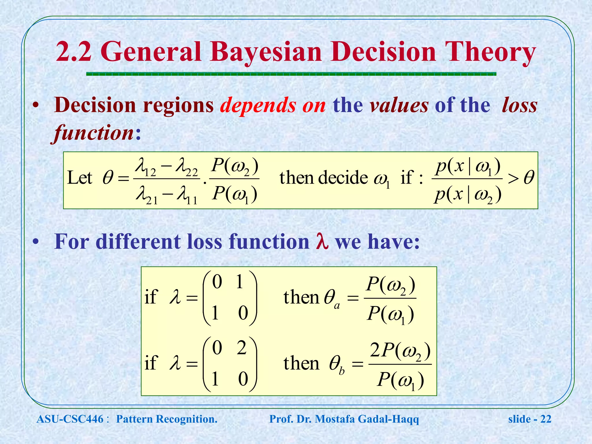 CSC446: Pattern Recognition (LN4) | PDF