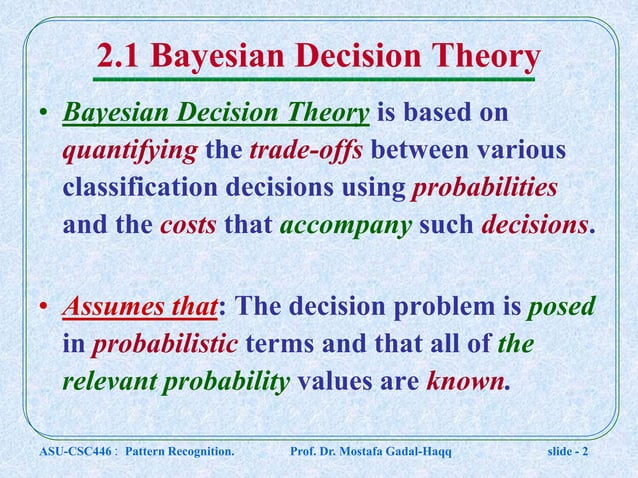CSC446: Pattern Recognition (LN4) | PDF | Physics | Science
