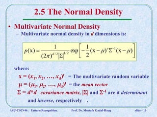 CSC446: Pattern Recognition (LN5) | PPT