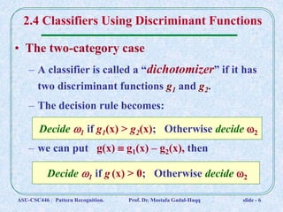 CSC446: Pattern Recognition (LN5) | PPT