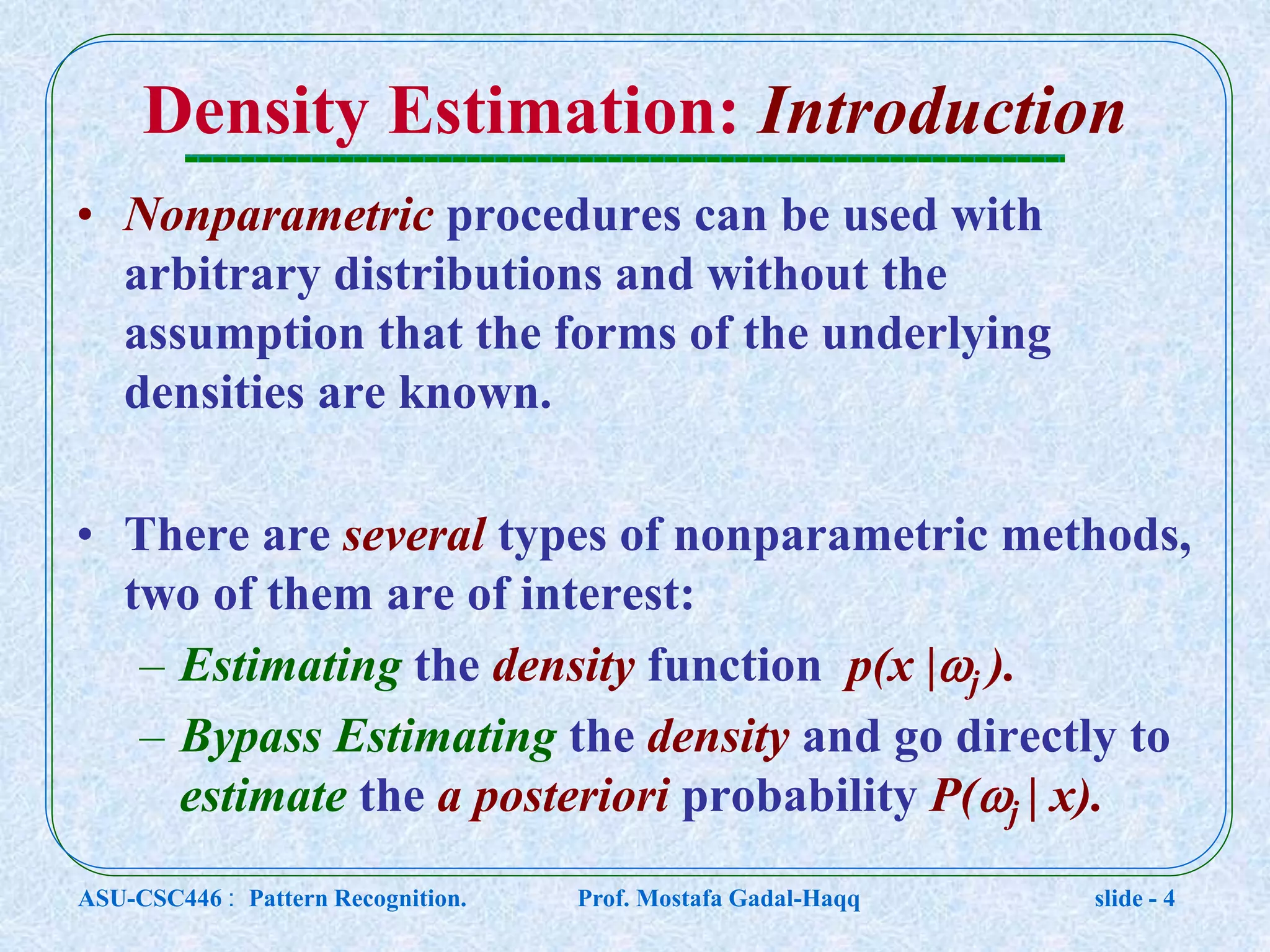 CSC446: Pattern Recognition (LN7) | PDF
