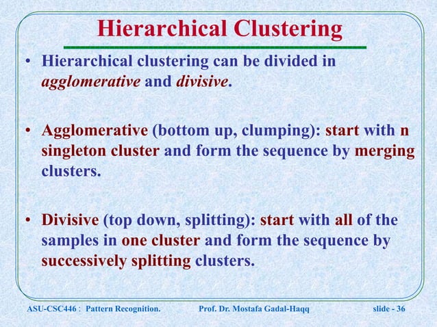 Csc446: Pattern Recognition | PPT