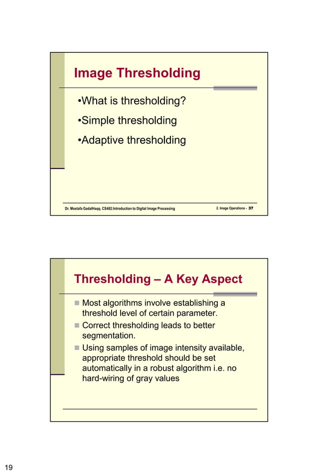 Digital Image Processing: Image Segmentation | PDF | Photo Editing ...