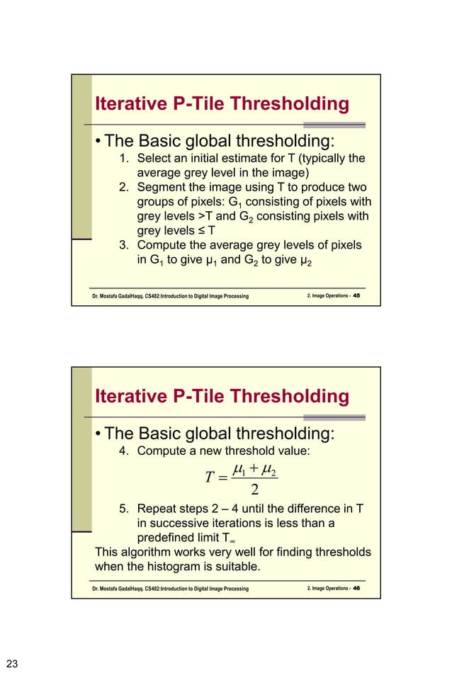 Digital Image Processing Image Segmentation Pdf Photo Editing