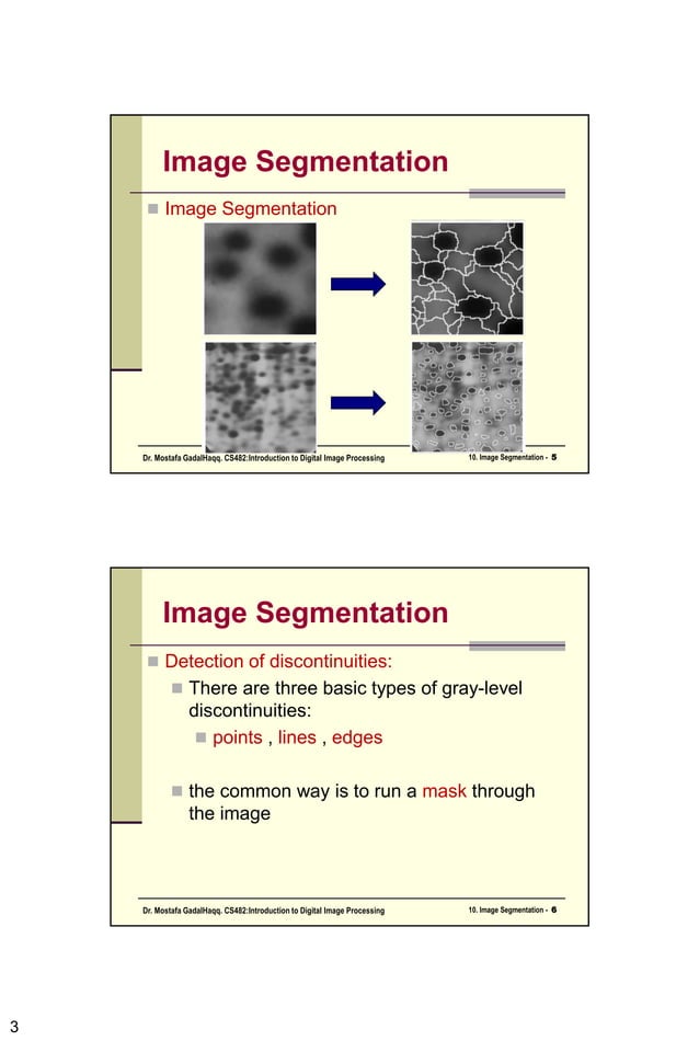 Digital Image Processing: Image Segmentation | PDF | Photo Editing Software | Computer Software ...