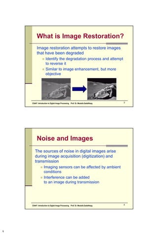 Digital Image Processing: Image Restoration | PDF