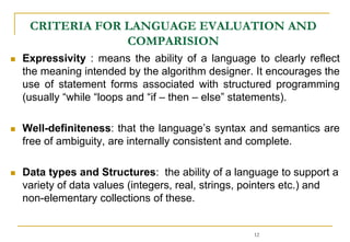 CSCorganization of programming languages | PPT