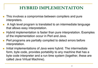 CSCorganization of programming languages | PPT