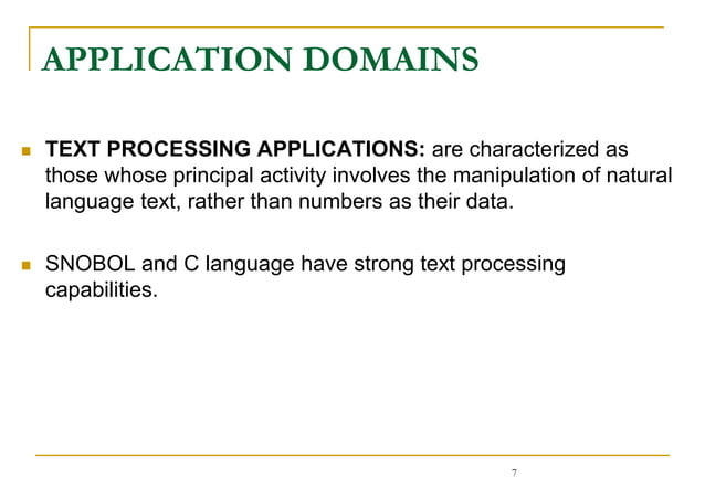 CSCorganization of programming languages | PPT